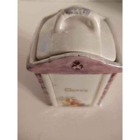 Kitchen | Cloves Germany White Block Vintage Lusterware Canister Box ...